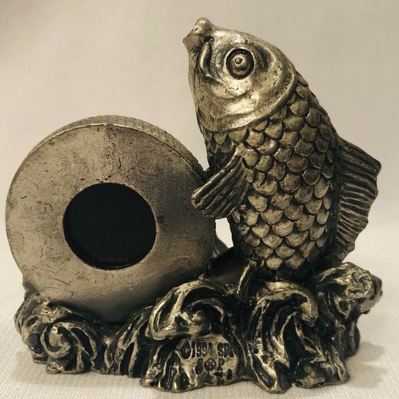 Unlisted | Accents | Vintage 994 Pewter Fish Desk Clock | Poshmark